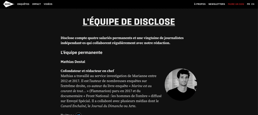 Bienvenue sur le nouveau site de Disclose